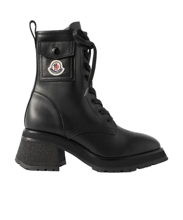 Moncler Gigi Lace-up Ankle Boots - Black
