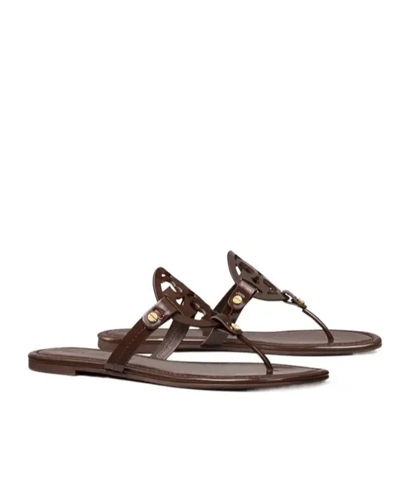 Tory Burch Miller Leather Sandals - Coconut