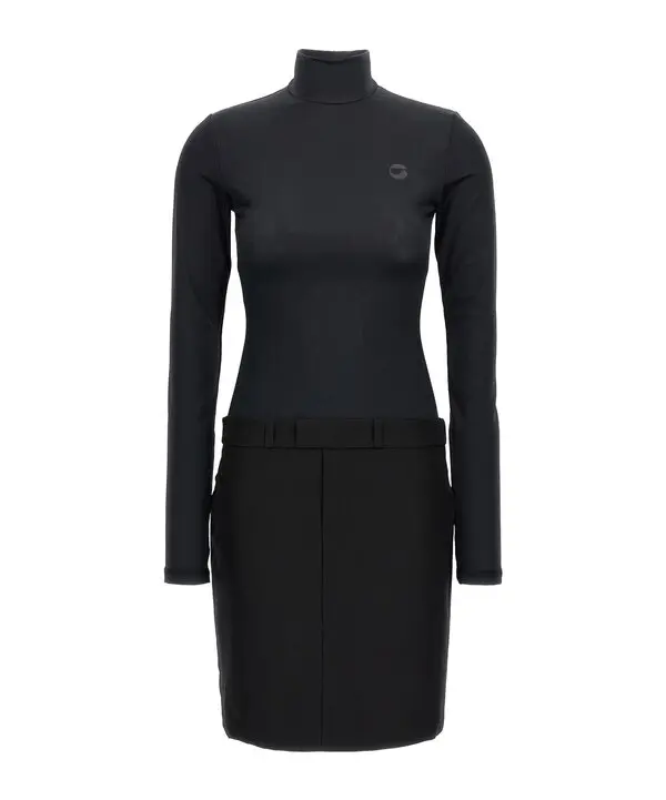 Coperni Hybrid Tailored Dress With High Collar