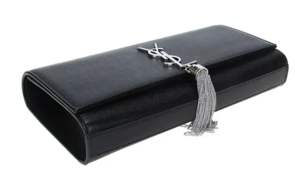 Saint Laurent Logo Button Clutch