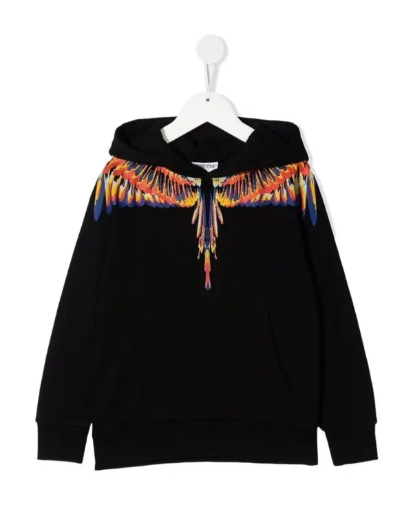 MARCELO BURLON COUNTY OF MILAN Wings Print Hoodie - Black