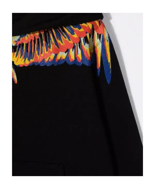 MARCELO BURLON COUNTY OF MILAN Wings Print Hoodie - Black
