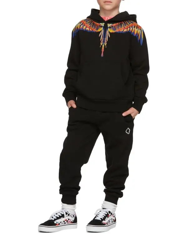 MARCELO BURLON COUNTY OF MILAN Wings Print Hoodie - Black
