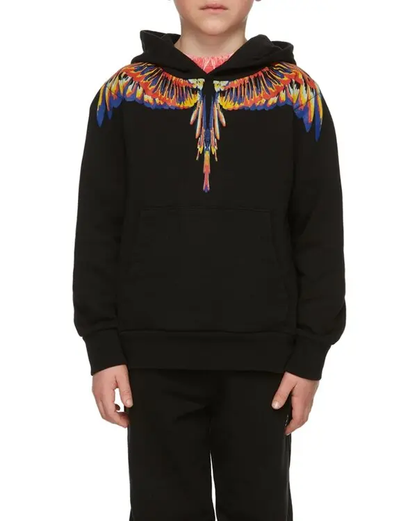 MARCELO BURLON COUNTY OF MILAN Wings Print Hoodie - Black