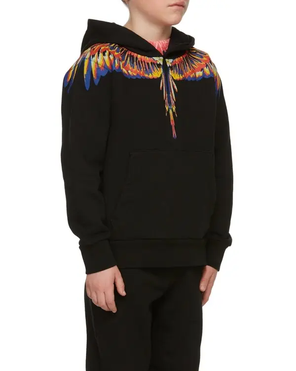 MARCELO BURLON COUNTY OF MILAN Wings Print Hoodie - Black
