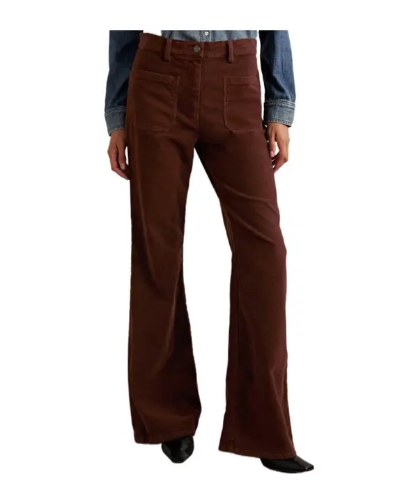 NILI LOTAN Florence Flared Pants - Brown