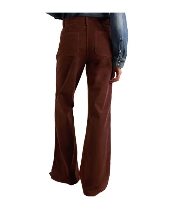 NILI LOTAN Florence Flared Pants - Brown