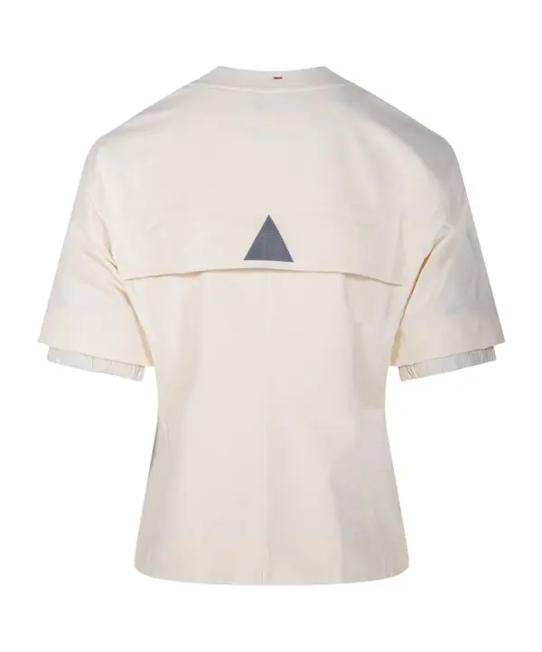 Moncler Logo Patch Crewneck T-shirt - White/ivory
