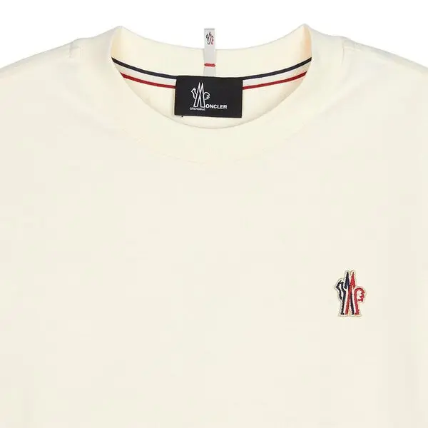 Moncler Logo Patch Crewneck T-shirt - White/ivory