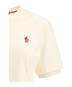 Moncler Logo Patch Crewneck T-shirt - White/ivory