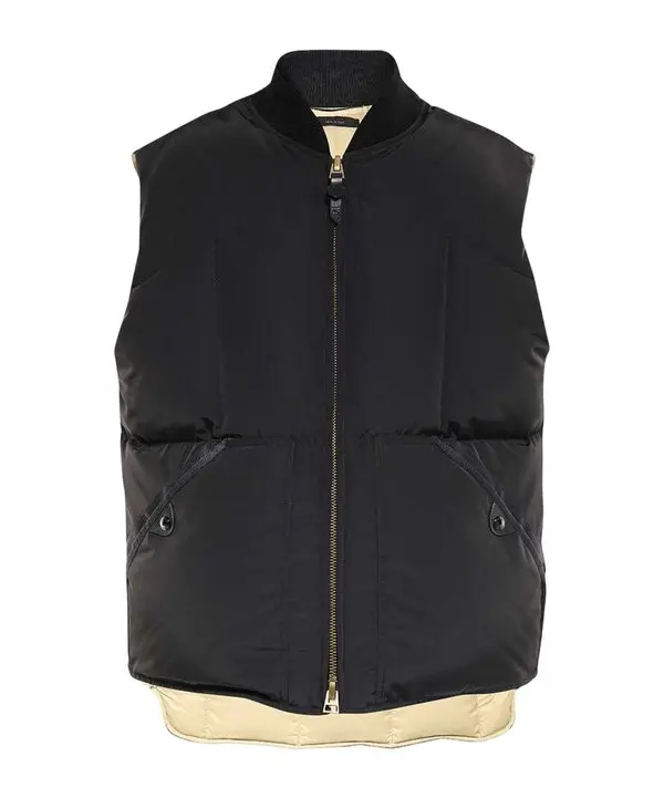TOM FORD Sleeveless Zippered Vest - Black