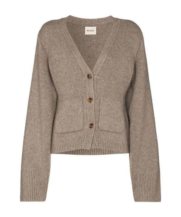 Khaite Scarlet V-neck Cardigan - Gray