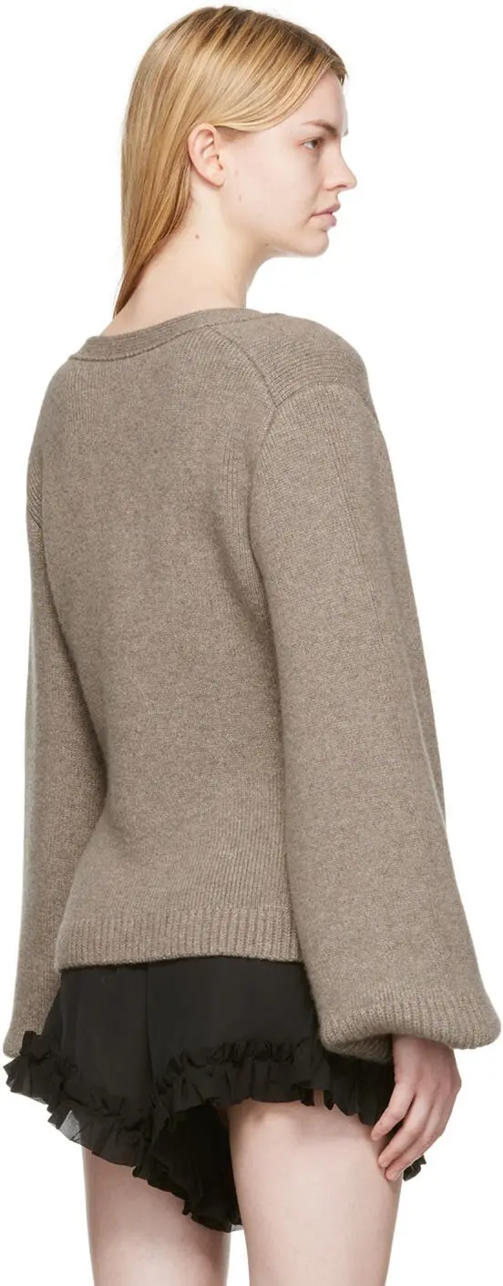 Khaite Scarlet V-neck Cardigan - Gray