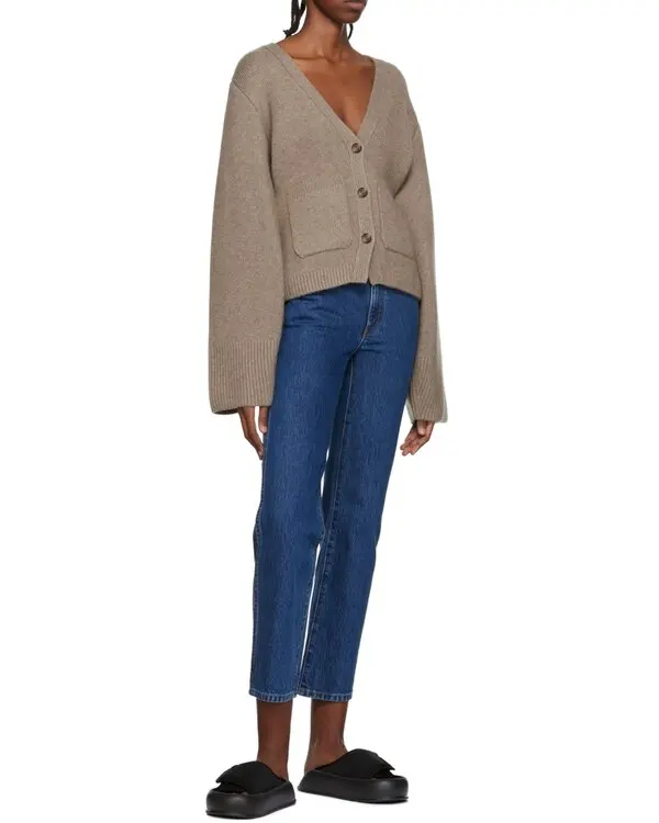 Khaite Scarlet V-neck Cardigan - Gray