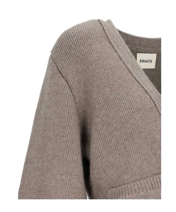 Khaite Scarlet V-neck Cardigan - Gray