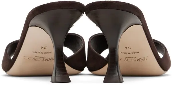 JIMMY CHOO Skye 70 Suede High-heeled Sandals - Chocolate