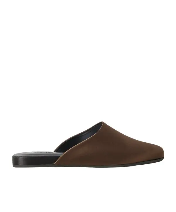 ANCIENT GREEK SANDALS The Slipper Satin Mules - Green