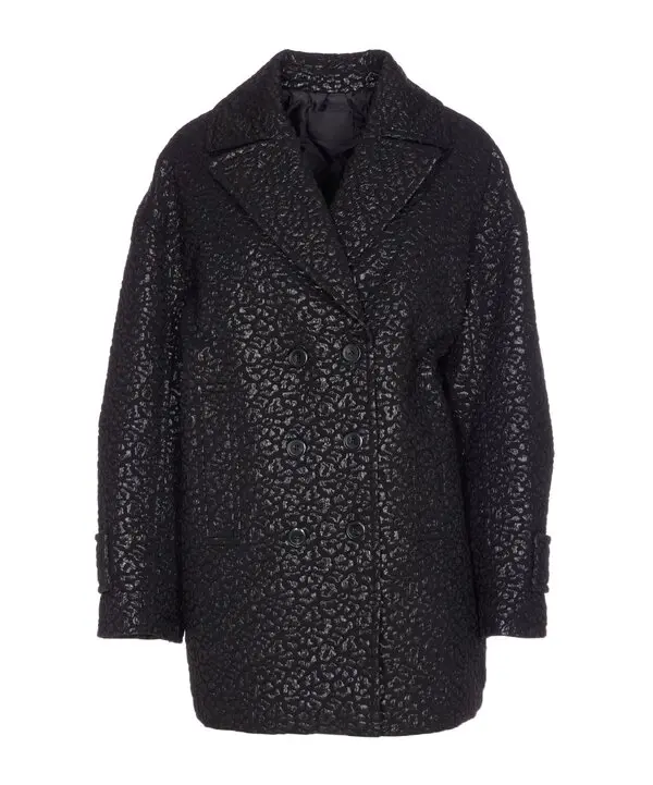 Pinko Josefa Double Breasted Coat - Black