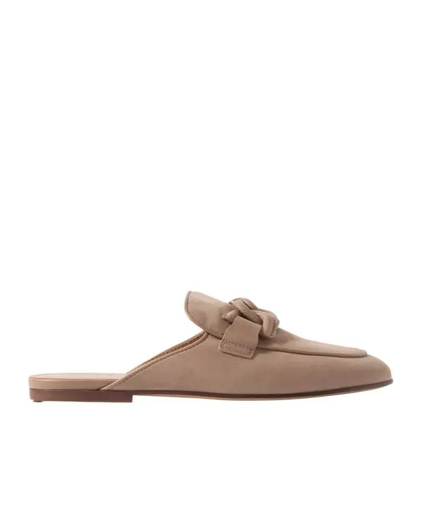 TOD'S Suede Chain Detail Mules