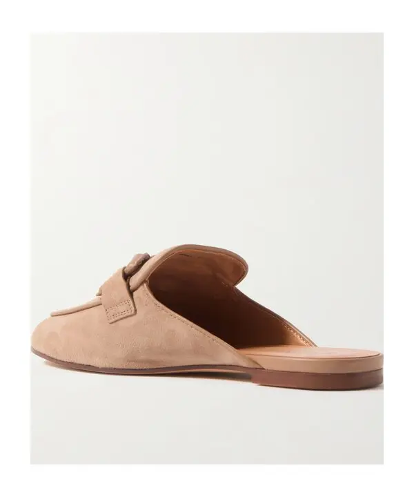 TOD'S Suede Chain Detail Mules