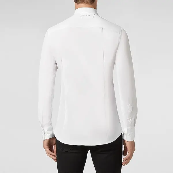 Philipp Plein Skull Embroidered Long-sleeved Shirt