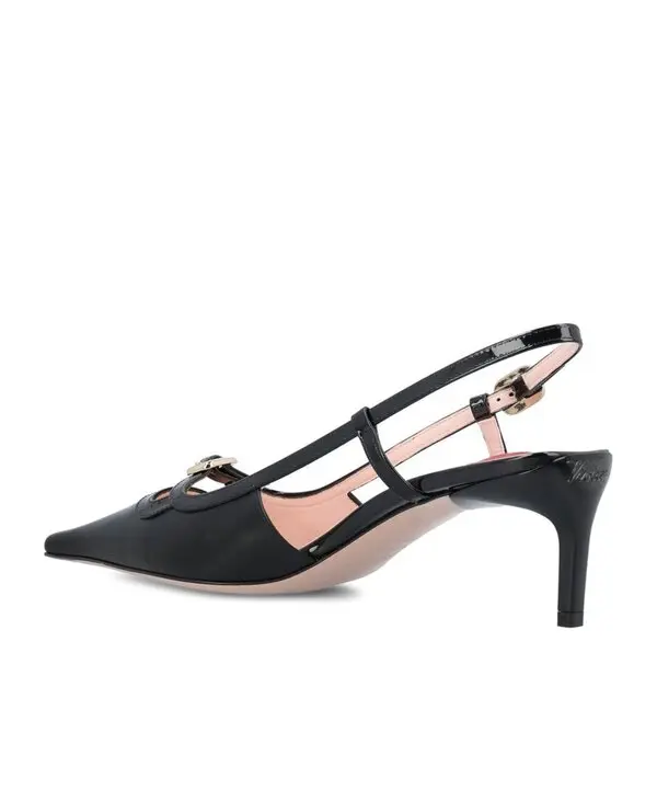 ROGER VIVIER Pointed Toe Slingback Pumps - Black