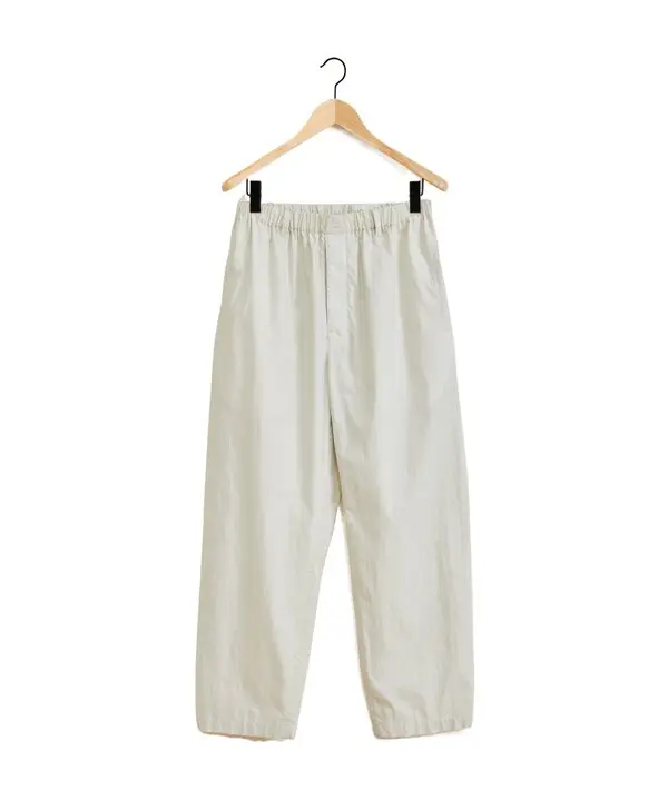 LEMAIRE Tapered Cotton-blend Trousers - Light Frankincense