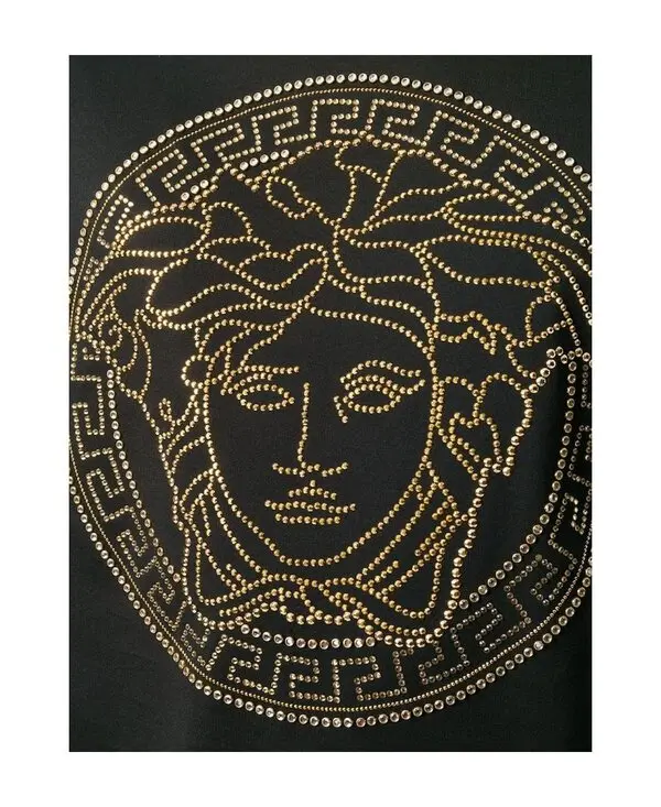 Versace Logo-embellished Crewneck T-shirt - Black