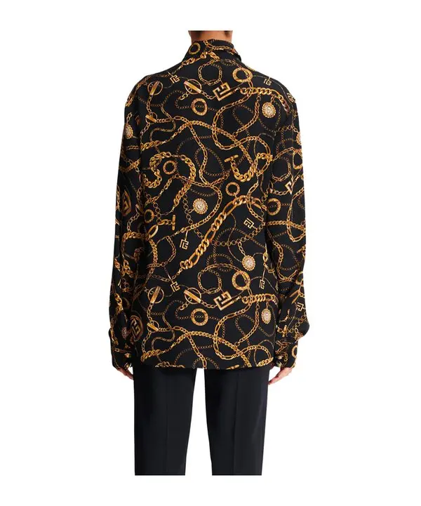 Balmain All-over Graphic Printed Crewneck Shirt