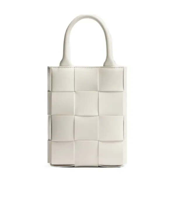 Bottega Veneta Cassette Mini Shoulder Bag - White