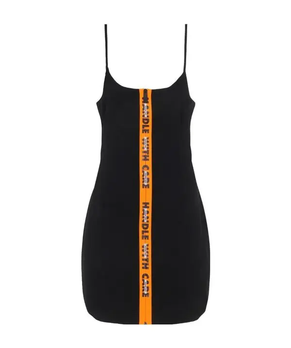 Heron Preston Zip-front Sleeveless Mini Dress - Black