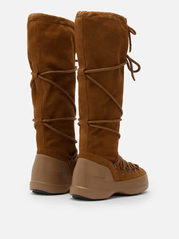 Moon Boot Luna Extra" Tall Lace-up Boots - Brown
