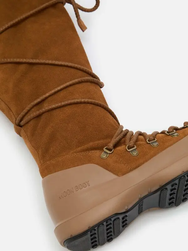 Moon Boot Luna Extra" Tall Lace-up Boots - Brown
