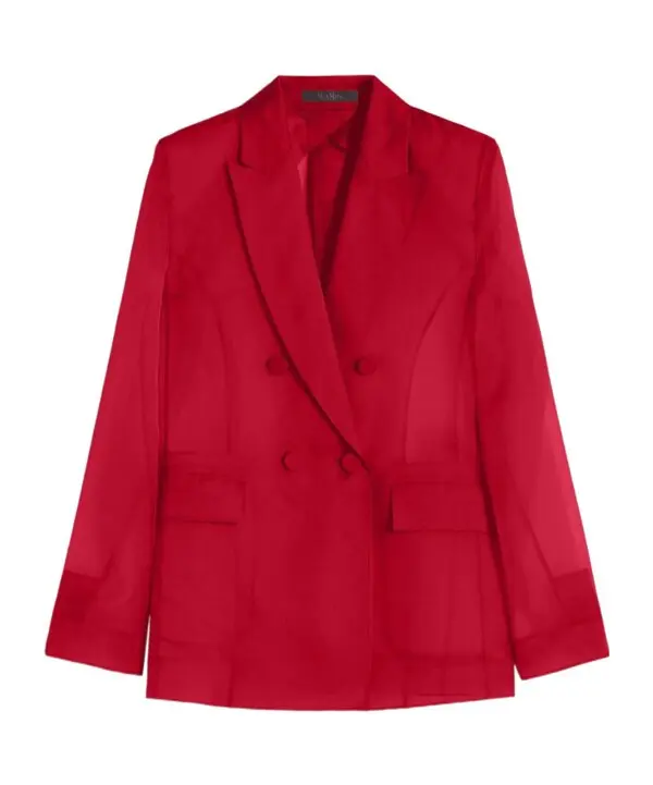 Max Mara Double-breasted Sheer Jacket
