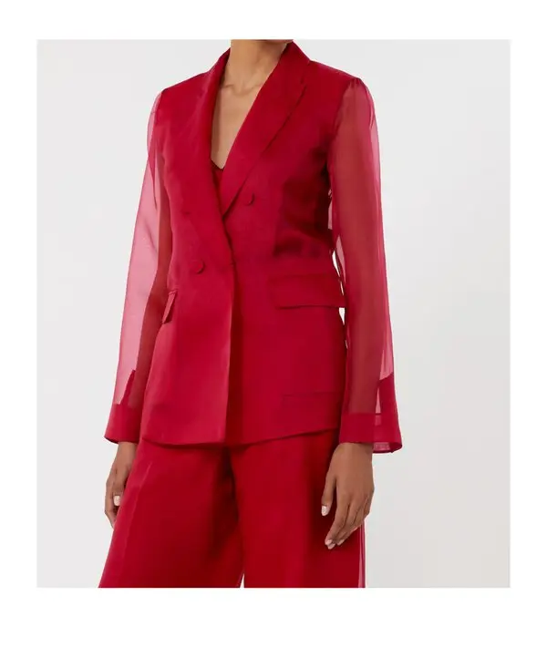 Max Mara Double-breasted Sheer Jacket