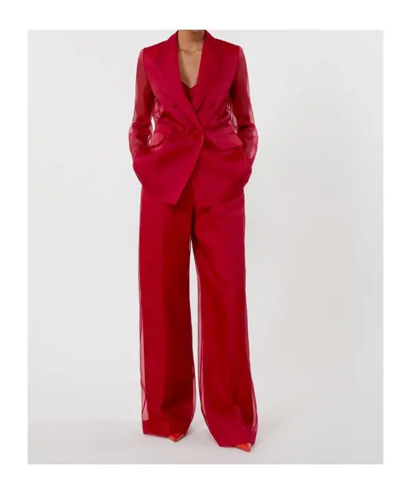 Max Mara Double-breasted Sheer Jacket