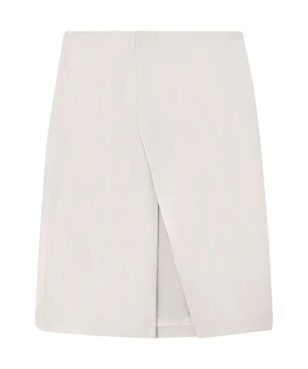 LOULOU STUDIO High-waisted Mini Skirt With Side Zipper And Front Slit