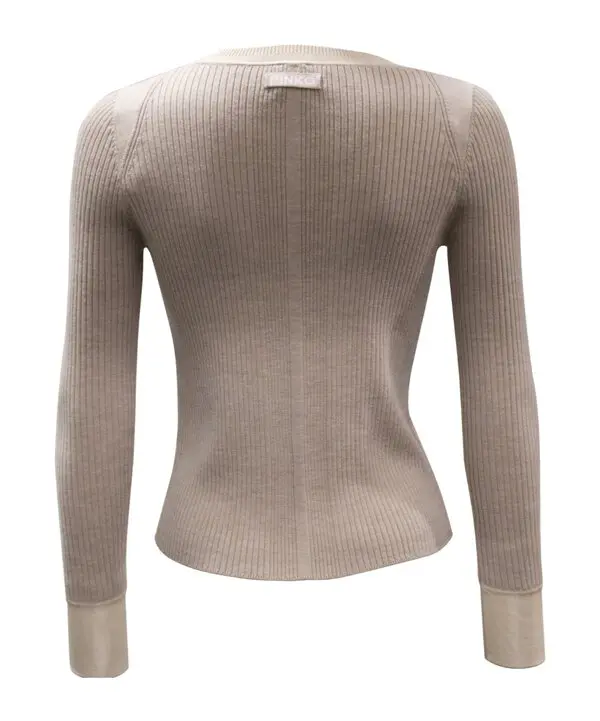 Pinko Ribbed V-neck Cardigan