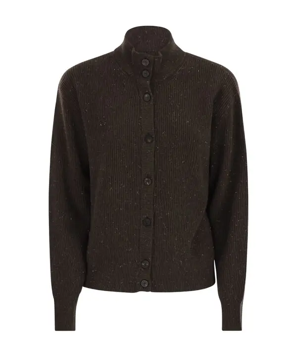 Peserico High Neck Button-up Cardigan