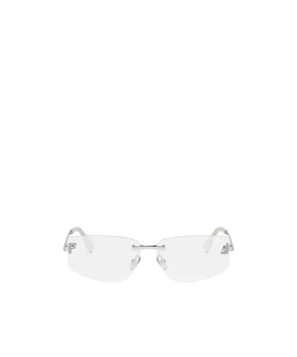 Fendi Cat Eye Frame Eyeglasses - Silver