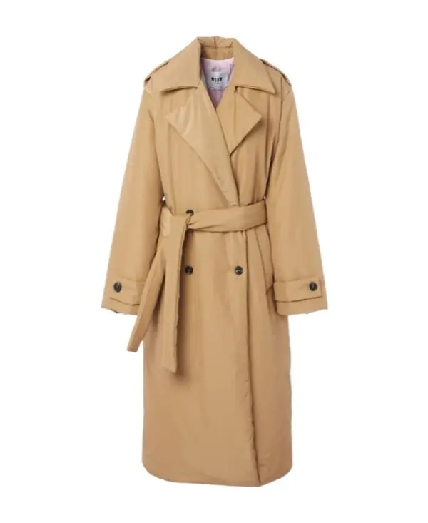 MSGM Padded Trench Coat - Nude
