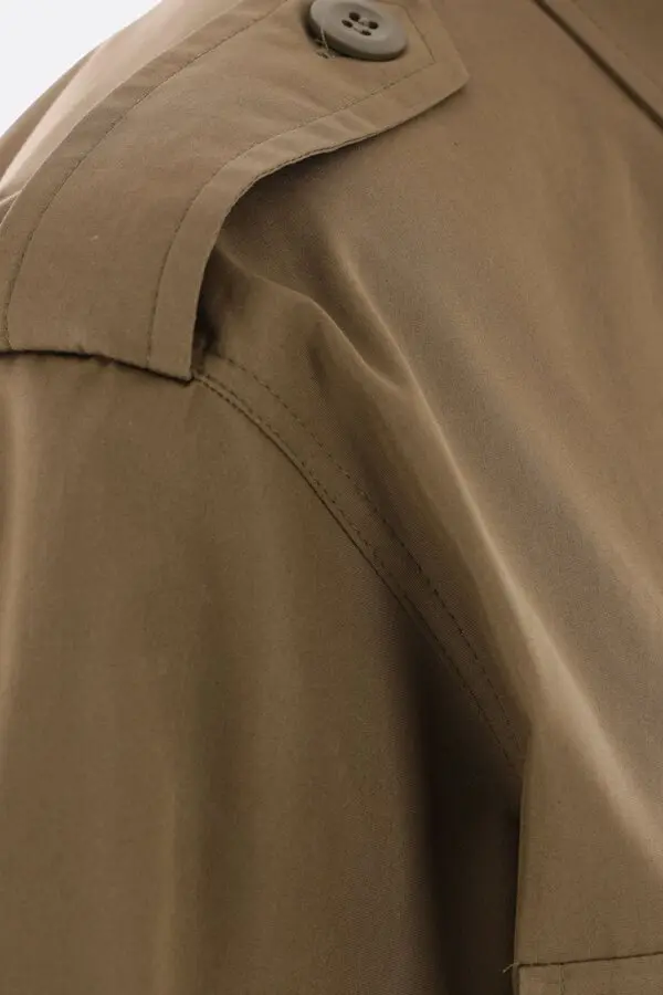 Aspesi Classic Button-up Top With Lapel And Short Sleeves - Green