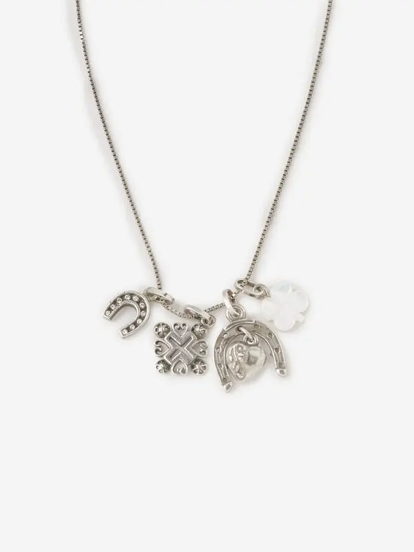 Saint Laurent Lucky Charms Necklace - White