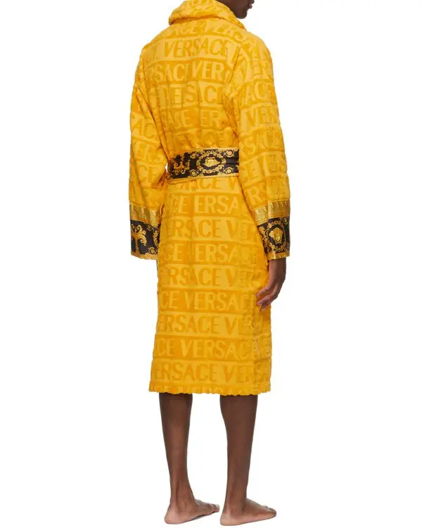 Versace Barocco Print Belted Robe