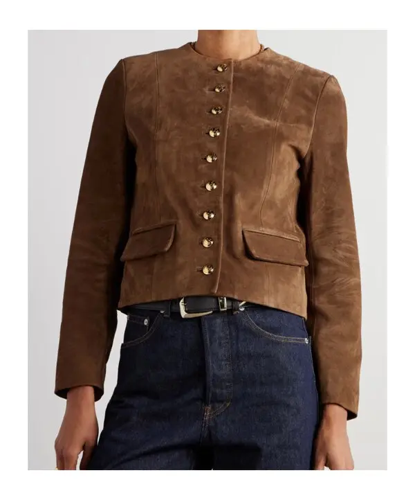 NILI LOTAN Suede Jacket - Tan