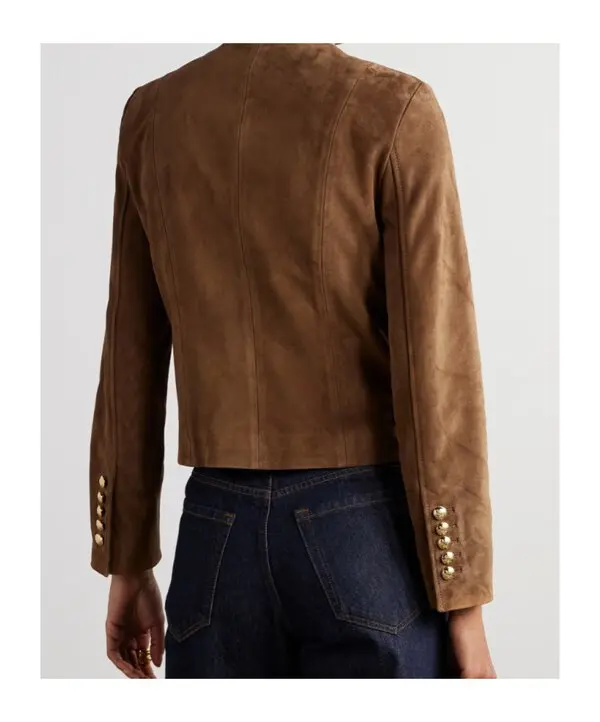 NILI LOTAN Suede Jacket - Tan