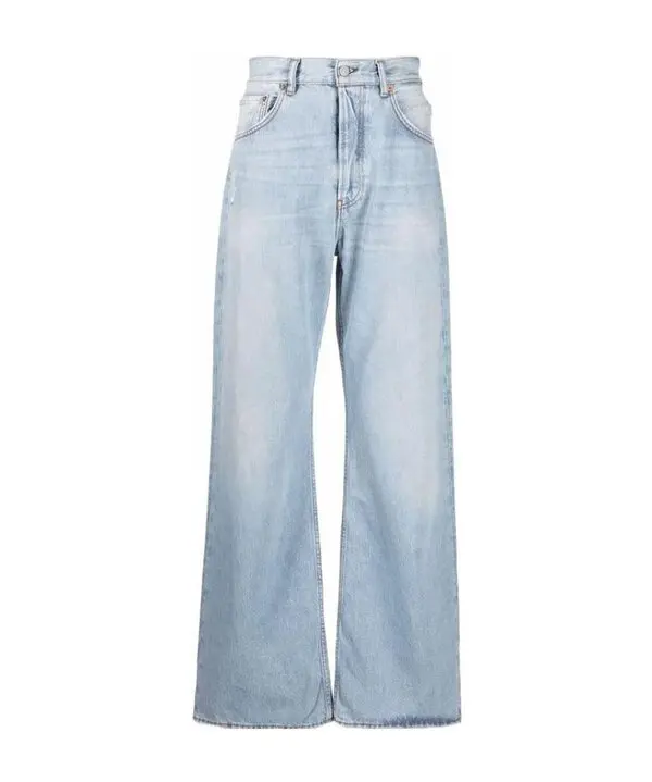 Acne Studios Loose Fit Wide Leg Jeans - Light Blue