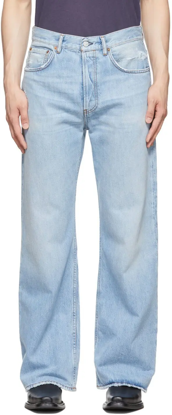 Acne Studios Loose Fit Wide Leg Jeans