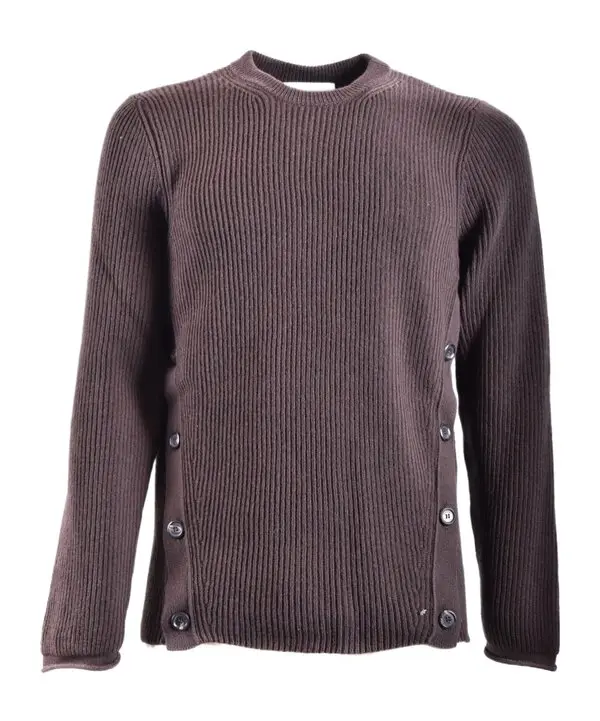 Moschino Long-sleeved Button-detailed Ribbed Sweater