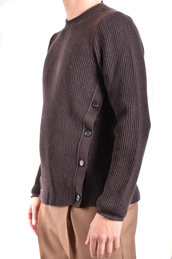 Moschino Long-sleeved Button-detailed Ribbed Sweater